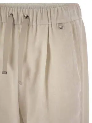 Herno Corduroy Resort Trousers - Cream