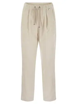 Herno Corduroy Resort Trousers - Cream