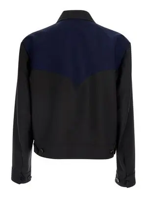 Versace Brown Jacket With Classic Collar And Zip Closure On The Front In Leather For
