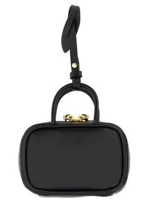 Miu Miu Leather Beau Keyring Necessaire - Black