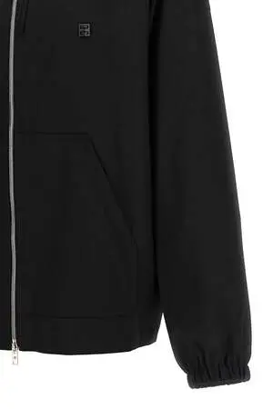 Givenchy Virgin Wool Zip-up Hoodie - Black