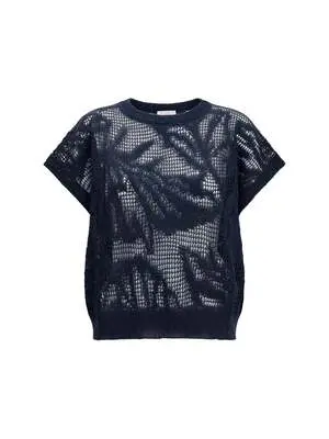 Brunello Cucinelli Dazzling Water Lillies T-shirt - Blue