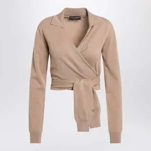 Dolce & Gabbana Dolce & Gabbana Cashmere Wrap Cardigan Cream