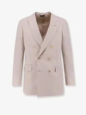 TOM FORD Wool, Cashmere And Silk Blazer - Cream