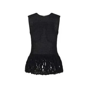 Alaïa Peplum Tank Top - Black