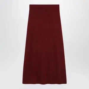 Max Mara Raspberry Skirt In Stretch Cashmere Knit
