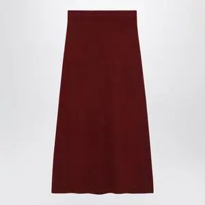 Max Mara Raspberry Skirt In Stretch Cashmere Knit