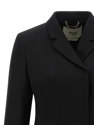Fendi Grain De Poudre Wool Blazer