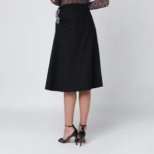 Dries Van Noten Draped Skirt With Brooch