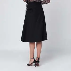 Dries Van Noten Draped Skirt With Brooch