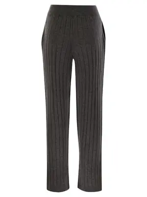 Brunello Cucinelli Cashmere Knit Trousers - Purple