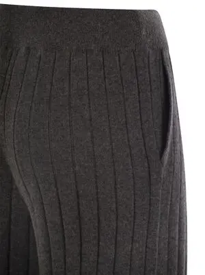 Brunello Cucinelli Cashmere Knit Trousers - Purple