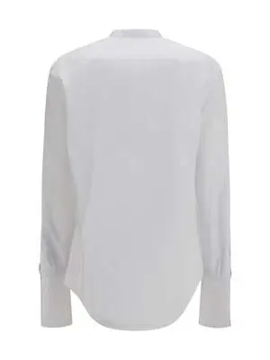 Fendi Cotton Poplin Mandarin Collar Shirt