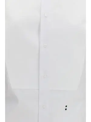 Fendi Cotton Poplin Mandarin Collar Shirt