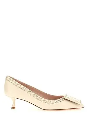 ROGER VIVIER Viv' In The City Leather Pumps - White