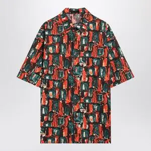 Prada Multicoloured Cotton Print Shirt - Orange