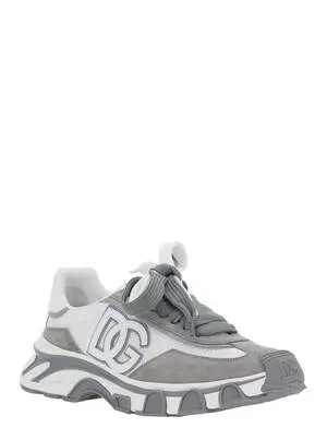 Dolce & Gabbana Leather Low Top Sneakers - Gray