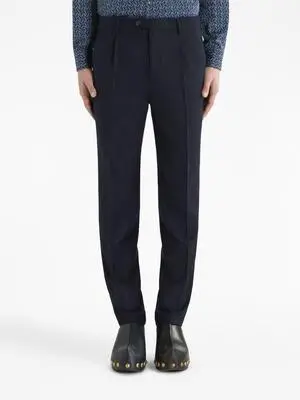 Etro Stretch Wool Pleated Trousers