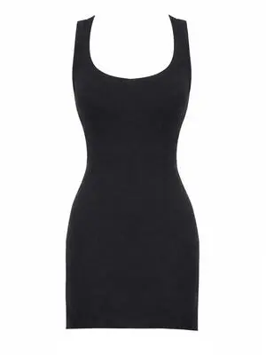 Attico Viscose Blend Mini Dress - Black