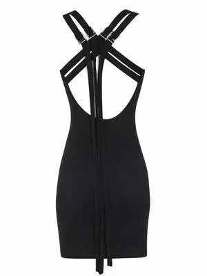 Attico Viscose Blend Mini Dress - Black