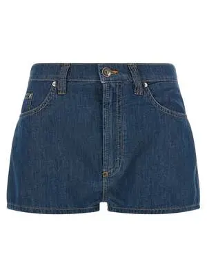 Versace Chambray Denim Shorts - Blue