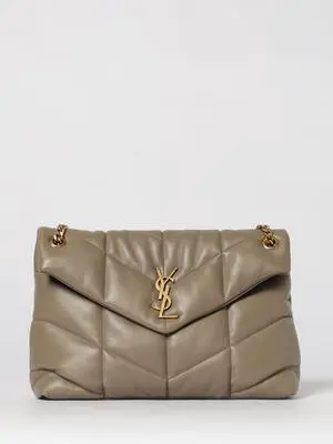 Saint Laurent Puffer Matelassé Nappa Bag - Cream