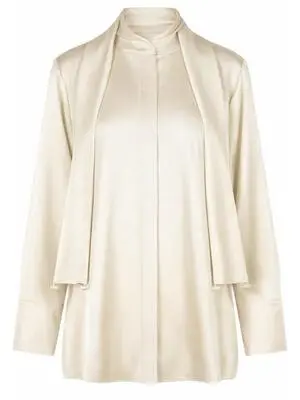 JIL SANDER Shirt With Bow Detail - Cream