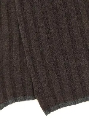 Brunello Cucinelli Ribbed Cashmere Knit Scarf - Brown