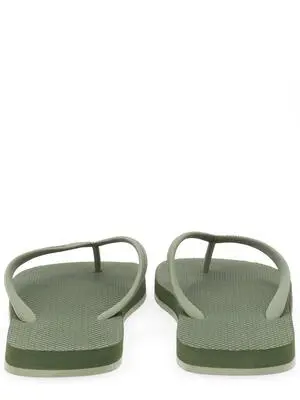 Dsquared2 Rubber Flip Flop Slippers With Logo - Green