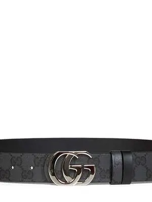 Gucci Black Cut Gg Marmont Reversible Belt