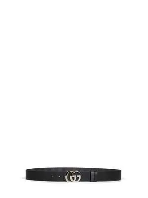 Gucci Black Cut Gg Marmont Reversible Belt