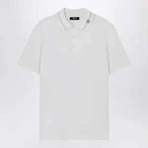 Versace Polo Shirt With Medusa Embroidery - White