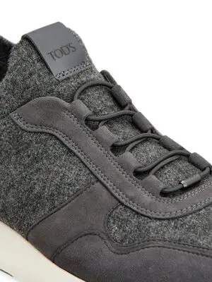 TOD'S Leather And Knit Sneakers - Multicolor