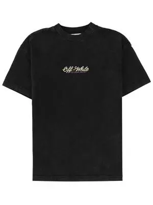 Off-White T-shirt With Logo - Black