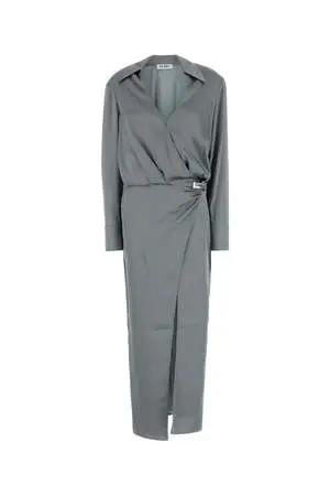 Attico Satin Dress - Gray