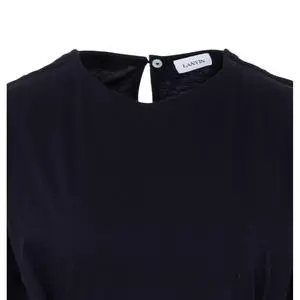 LANVIN Belted Cotton And Silk T-shirt