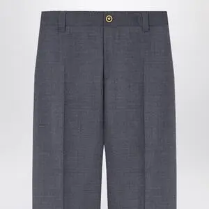 Versace Anthracite Grey Wool Jogger Trousers