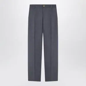 Versace Anthracite Grey Wool Jogger Trousers - Gray