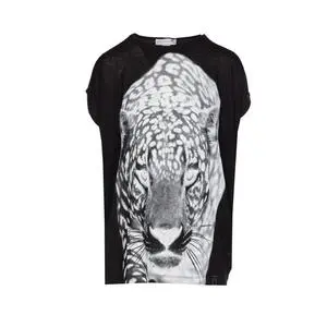 Stella McCartney Cloud Leopard T-shirt - Black