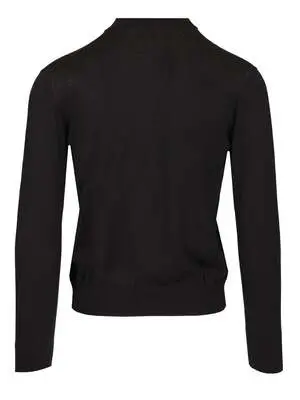 Tagliatore Cotton And Silk High Neck Zip Sweater