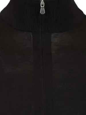 Tagliatore Cotton And Silk High Neck Zip Sweater