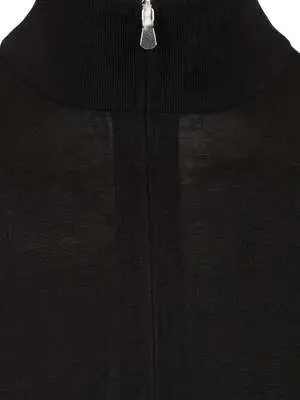 Tagliatore Cotton And Silk High Neck Zip Sweater