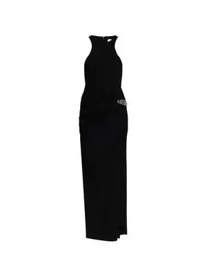 Casablanca Sleeveless Long Dress - Black