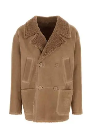 Fendi Camel Shearling Jacket - Brown