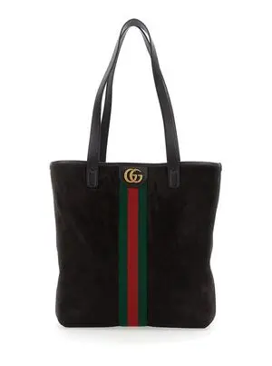Gucci Ophidia' Shoulder Bag With Gg Plate On The Front And Web Detail In Gg Supreme Fabric And Leather For - Brown