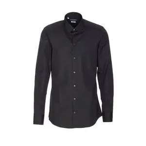 Dolce & Gabbana Stretch Cotton Gold-fit Shirt - Black