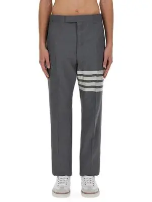 Thom Browne Classic Pants With Martingale - Gray