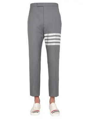 Thom Browne Classic Pants With Martingale - Gray