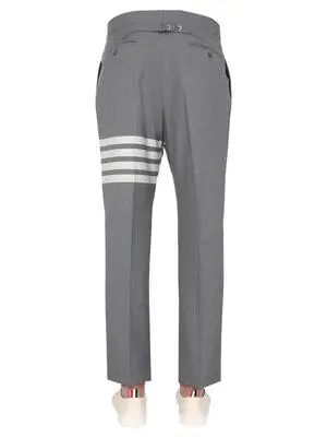 Thom Browne Classic Pants With Martingale - Gray