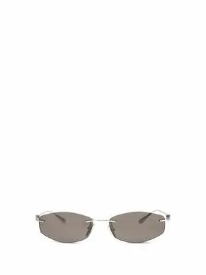 Balenciaga Geometric Oval Sunglasses - Silver
